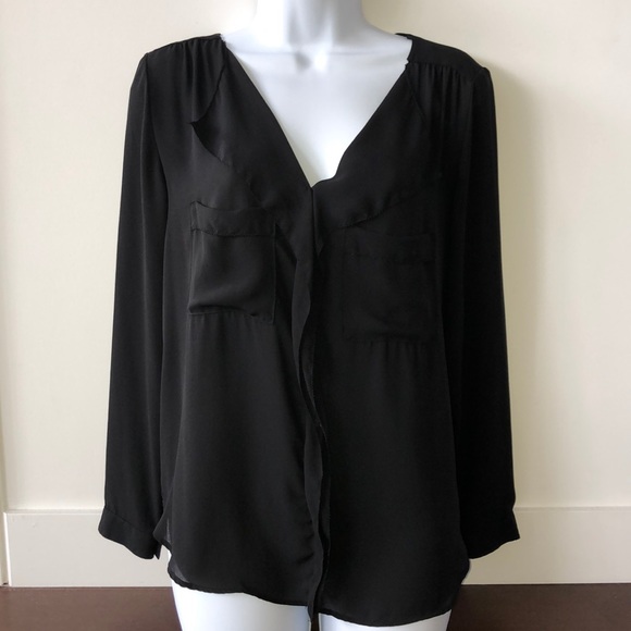 Zara | Tops | Zara Basic Black Blouse Medium | Poshmark